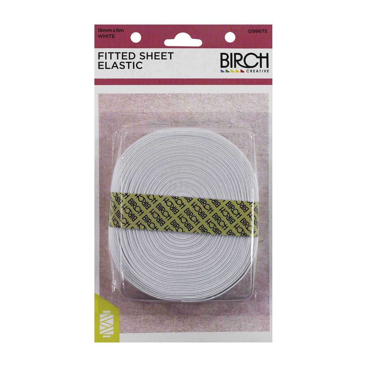 Birch Fitted Sheet elastic 18mm x 8 metres - The Craftshops Mall