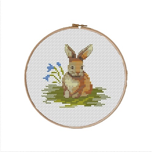 Bluebell Bunny counted cross stitch kit by Mamie Design Studio - The ...