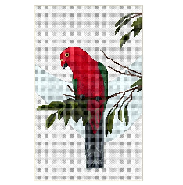 King Parrot cross stitch chart by Maureen Maguire - The Craftshops Mall