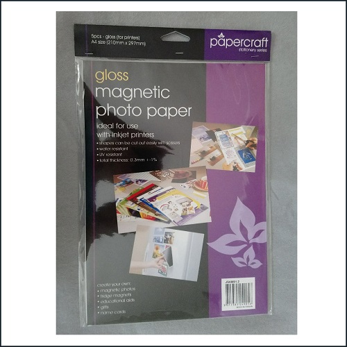 Papercraft magnetic photo paper A4 sheets x 5 - The Craftshops Mall